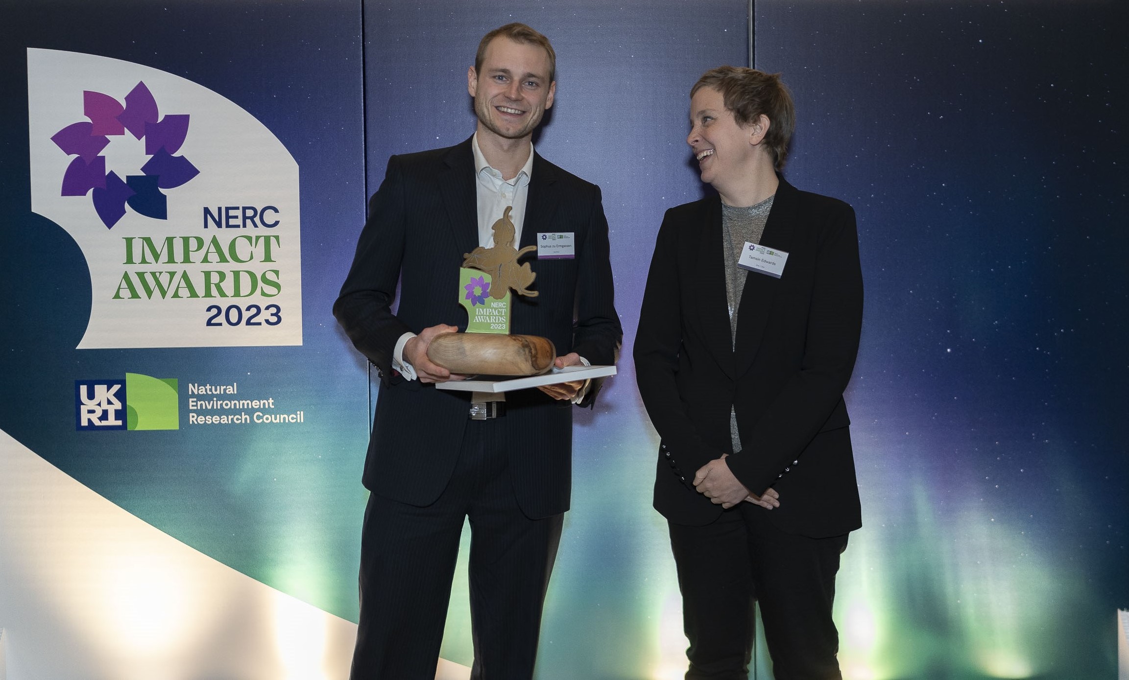 Dr Sophus zu Ermgassen, winner of the NERC Impact Awards 2023 ...